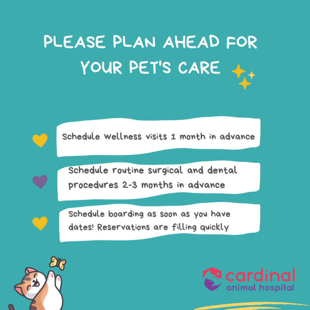Plan ahead for your pet's care! - Cardinal Animal Hospital
